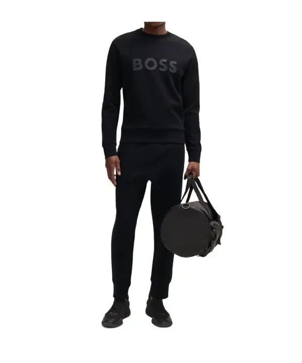 Hugo Boss Embossed Big Logo Crew Neck Sweatshirt