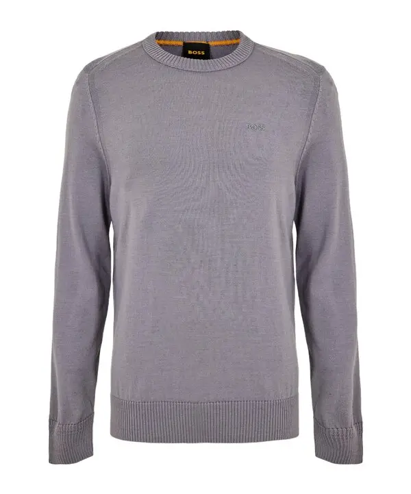 Hugo Boss Light Grey Crew Neck Knit Sweater