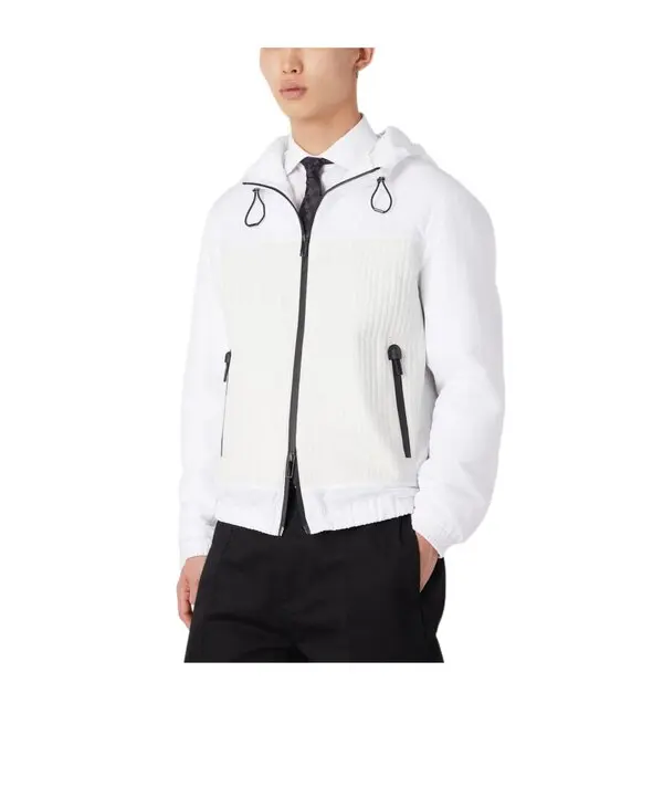 Emporio Armani Hooded Leather Jacket