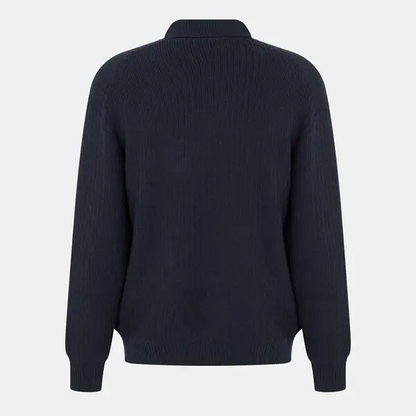 Hugo Boss Vertical Rib Knit Polo Shirt