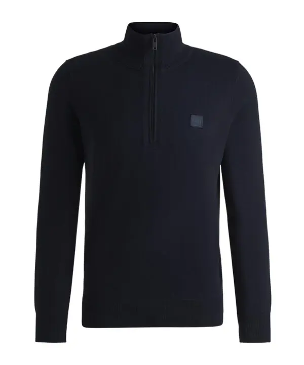 Hugo Boss Kanobix Quarter Zip Sweater - Black
