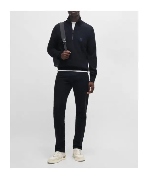 Hugo Boss Kanobix Quarter Zip Sweater - Black