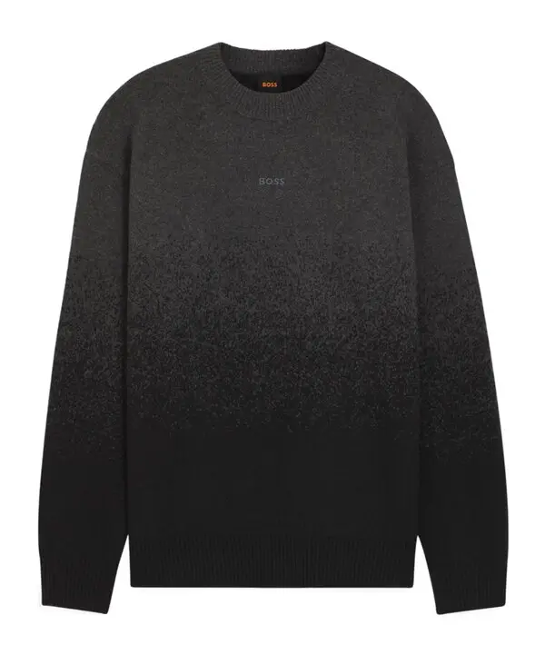 Hugo Boss Gradient Speckle Crew Neck Knit Sweater