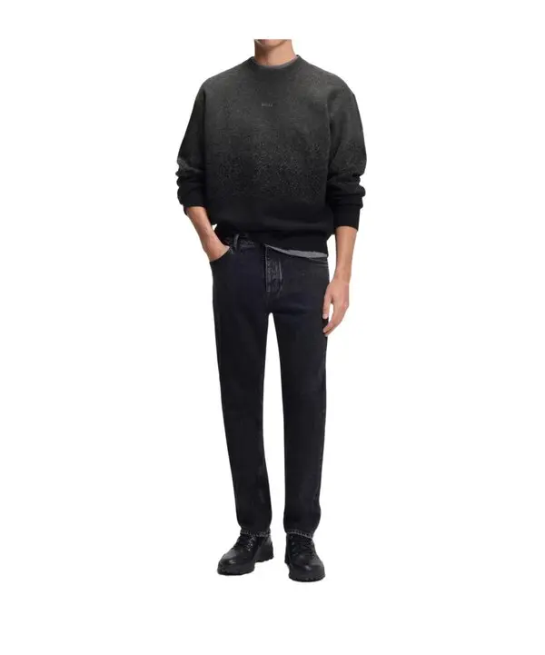 Hugo Boss Gradient Speckle Crew Neck Knit Sweater