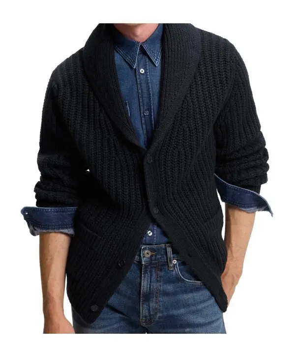 Hugo Boss Shawl-collar Thick Knit Cardigan
