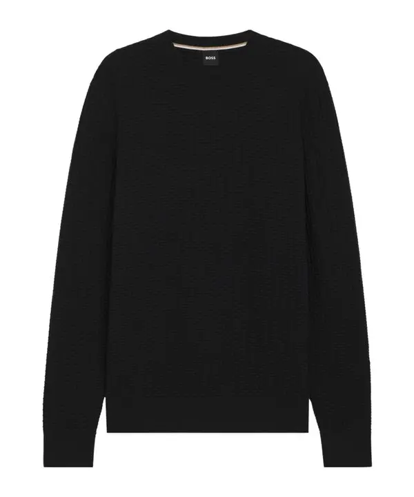 Hugo Boss Waffle Crew Neck Knit Sweater
