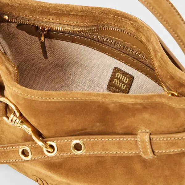 Miu Miu Adventure Suede Shoulder Bag