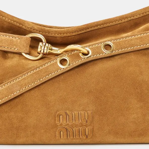 Miu Miu Adventure Suede Shoulder Bag