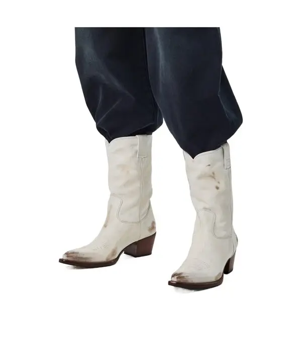 Prada Leather Western Boots