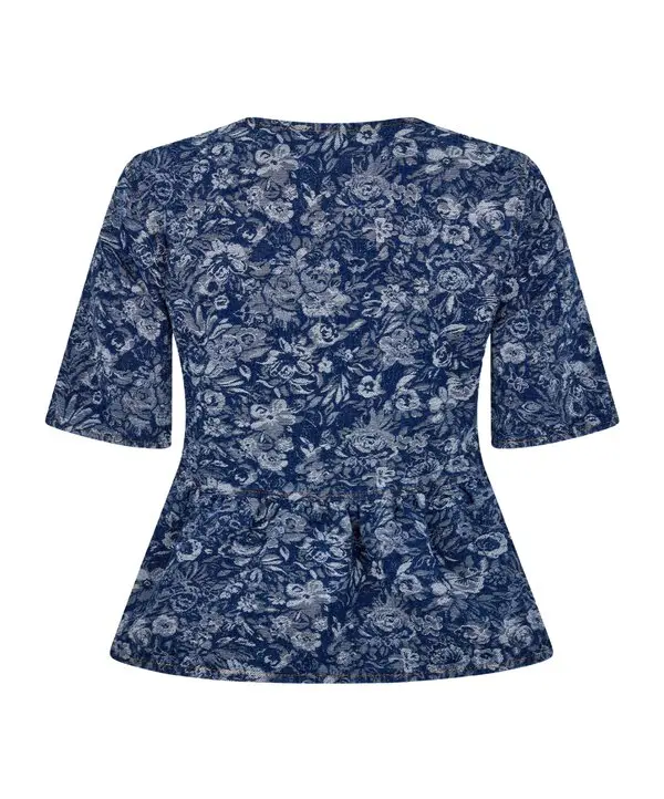 GANNI Peplum Tie Blouse