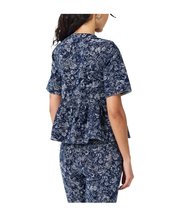 GANNI Peplum Tie Blouse