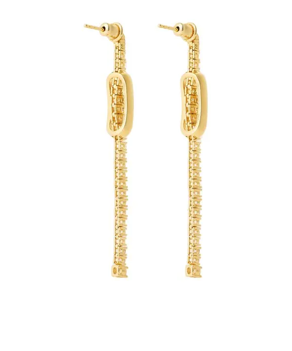 Fendi Brass Stud Earrings - Yellow
