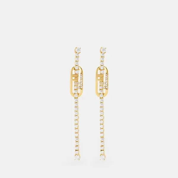 Fendi Brass Stud Earrings