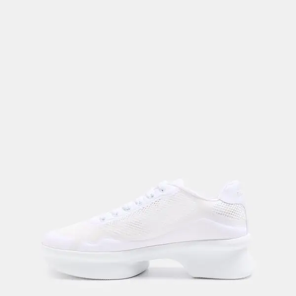 Prada Platform Lace-up Sneakers - White
