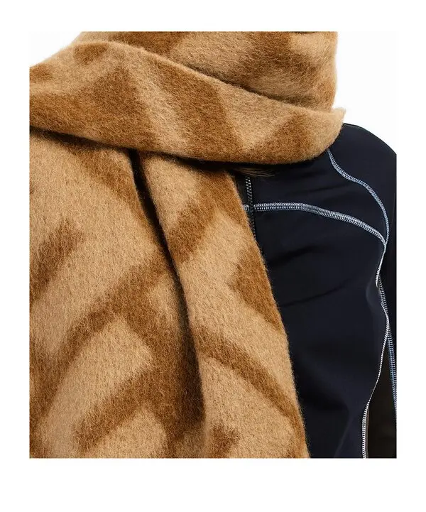 Fendi Medium Thickness Alpaca Wool Scarf