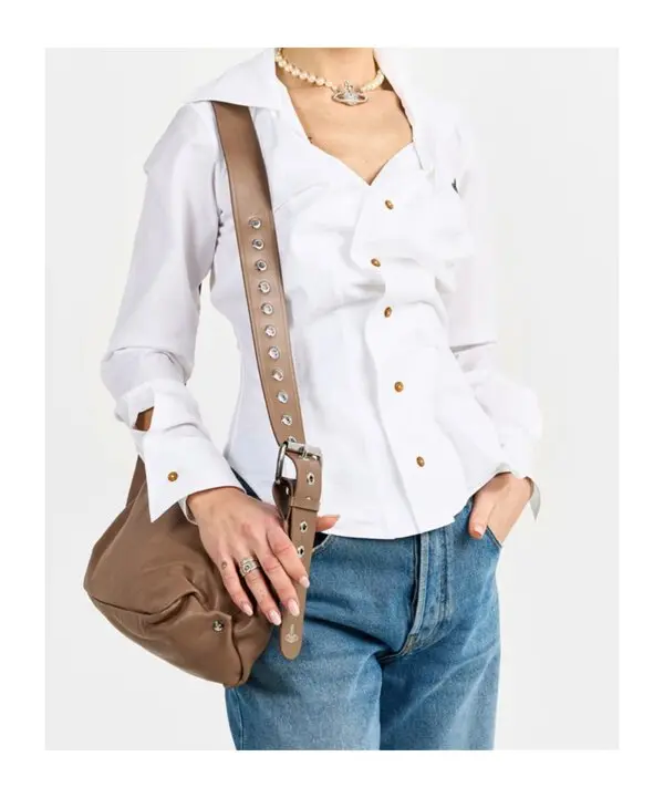 VIVIENNE WESTWOOD Viv Maxime Shoulder Bag - Brown