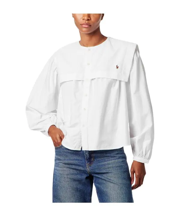 Polo Ralph Lauren Cotton Blouse With Classic Collar