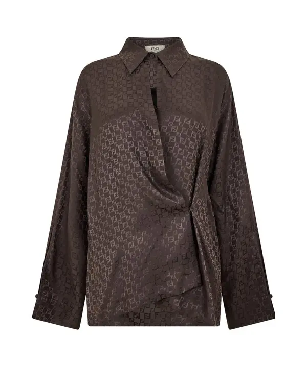 Fendi Long-sleeve Printed Shirt - Black