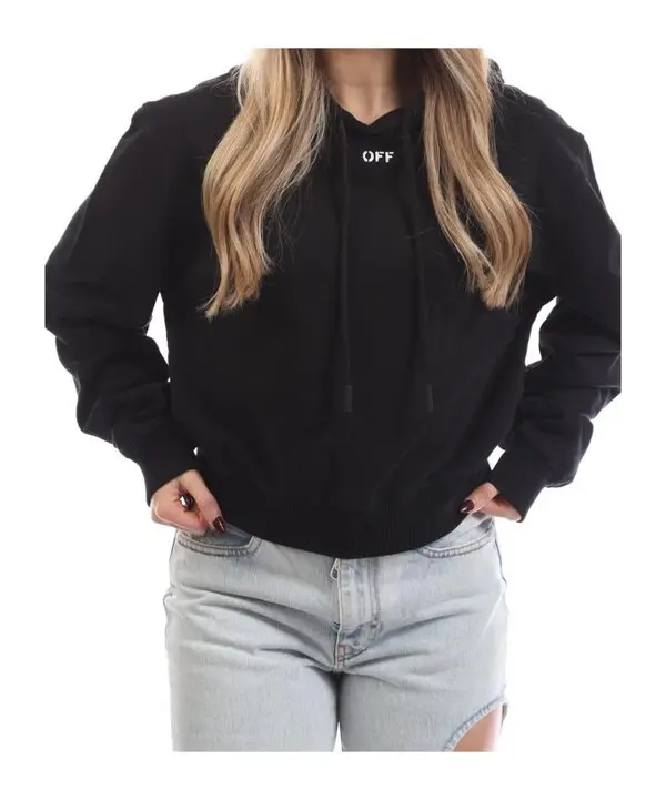 Off-White Off Stamp Cropped Hoodie