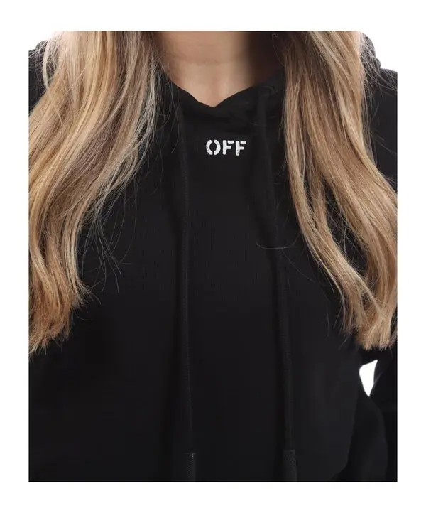Off-White Off Stamp Cropped Hoodie