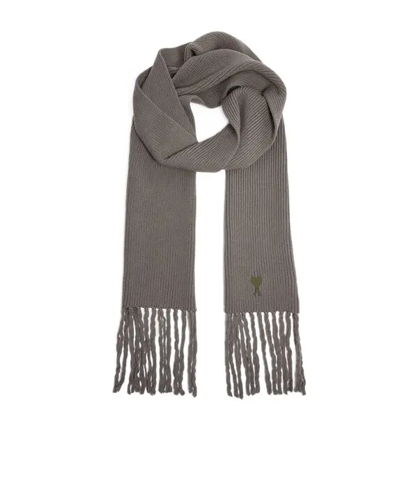 AMI Paris Adc Scarf - Khaki