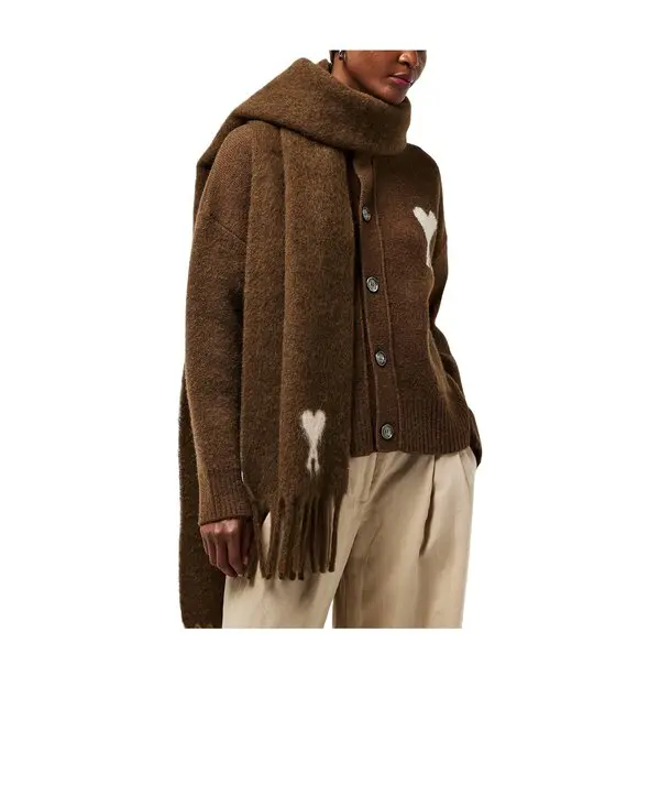 AMI Paris Solid Color Scarf