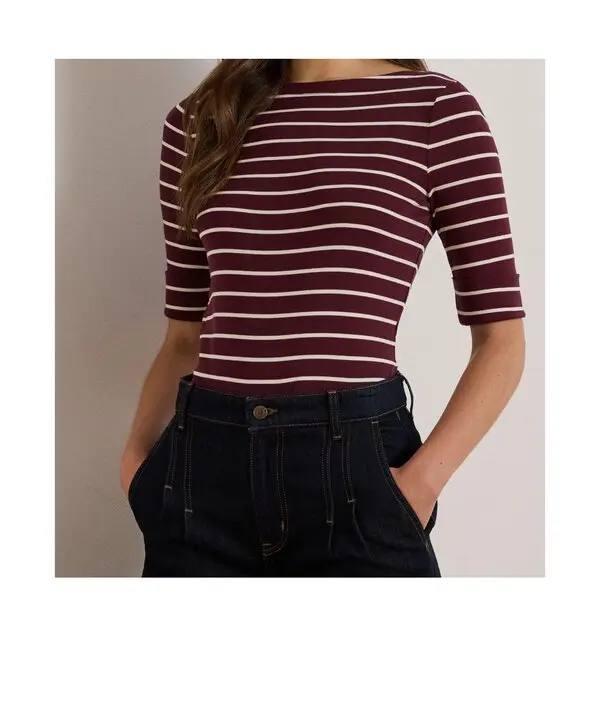 Ralph Lauren Striped Short-sleeved T-shirt - Brown