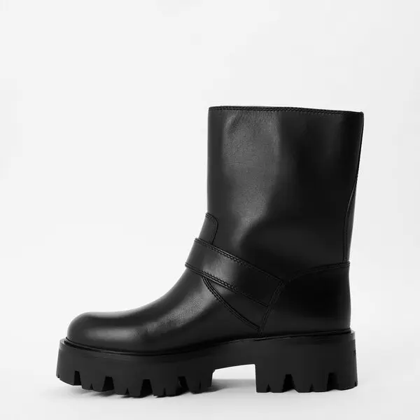 Prada Solid Color Biker Boots