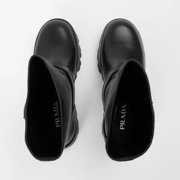 Prada Solid Color Biker Boots
