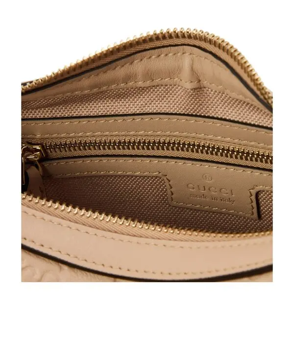 Gucci Leather Hobo Bag - Nude