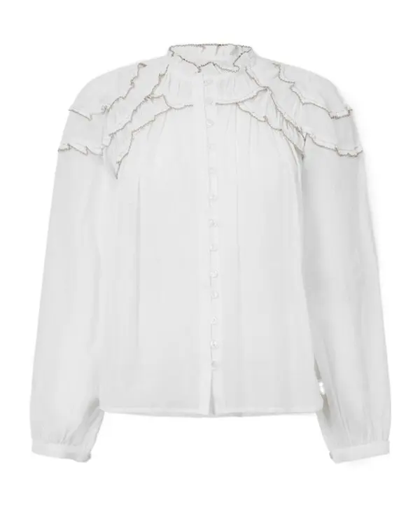 Isabel Marant Étoile Lace Collar Long Sleeve Shirt