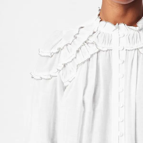 Isabel Marant Étoile Lace Collar Long Sleeve Shirt