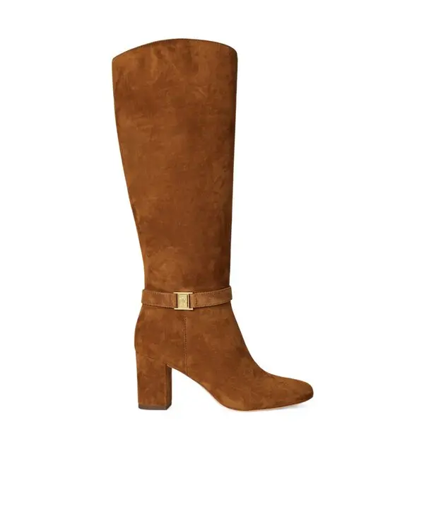 Ralph Lauren Caramel Suede Knee-high Boots - Brown