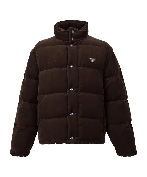 Prada Corduroy Quilted Down Jacket