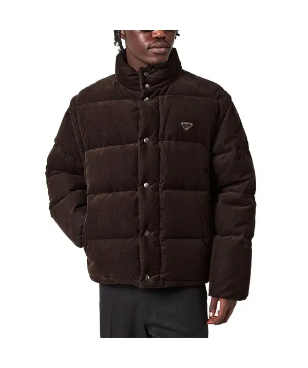 Prada Corduroy Quilted Down Jacket