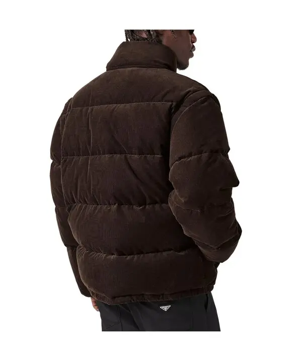 Prada Corduroy Quilted Down Jacket