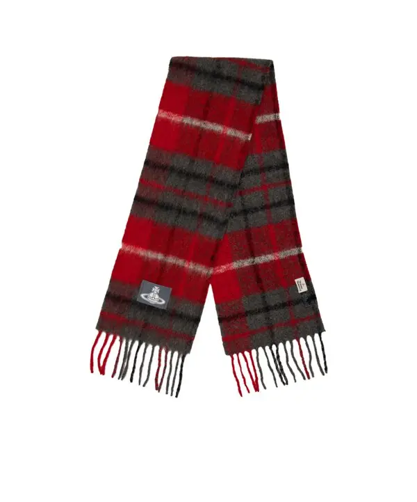 VIVIENNE WESTWOOD Plaid Scarf - Red