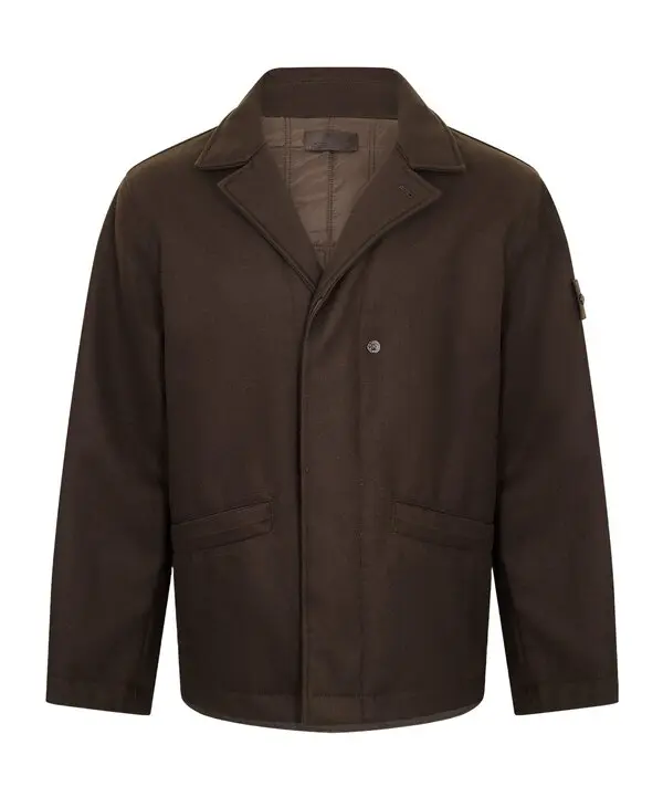 Stone Island Ghost Wool Blazer With Compass Logo