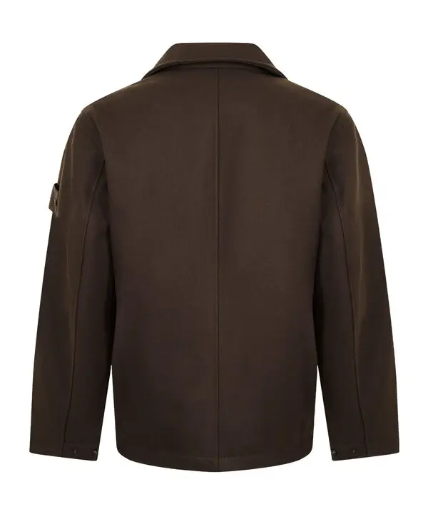 Stone Island Ghost Wool Blazer With Compass Logo