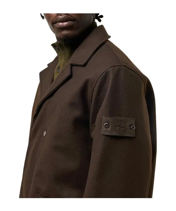 Stone Island Ghost Wool Blazer With Compass Logo