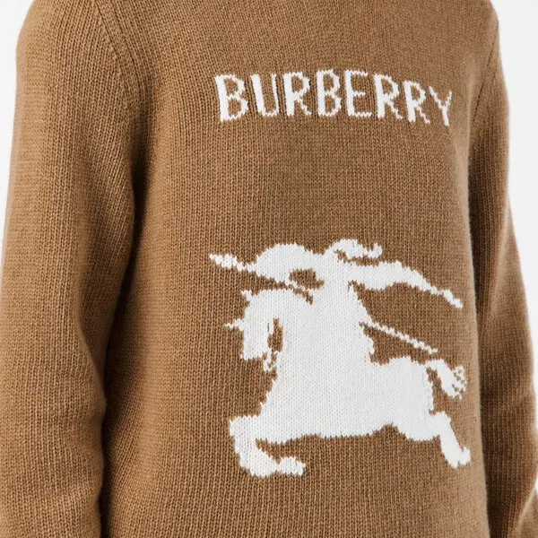 Burberry Scarlett Crew Neck Jumper With Equestrian Graphic
