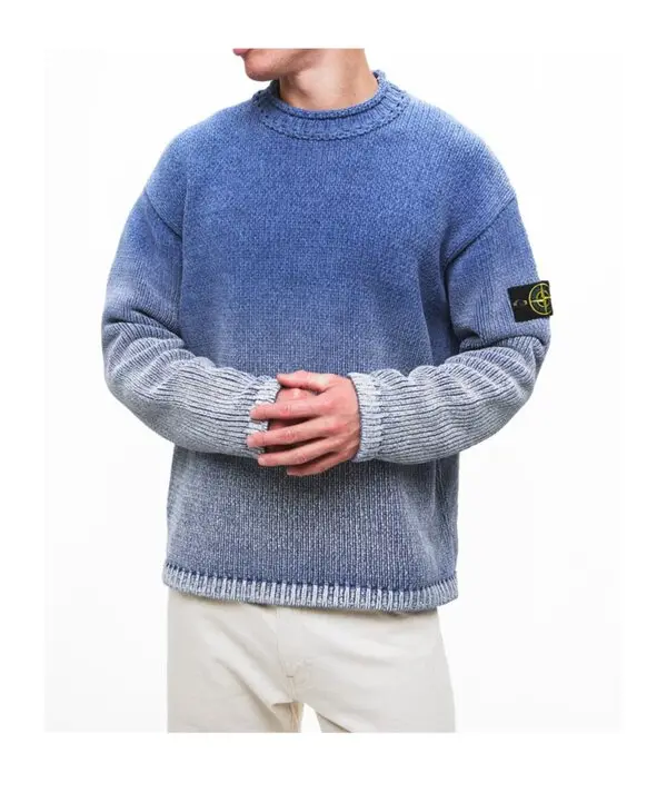 Stone Island Chenille Knit Sweater - Blue