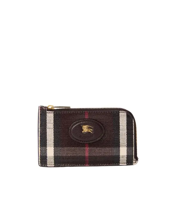 Burberry Classic Plaid Zip Pouch - Black