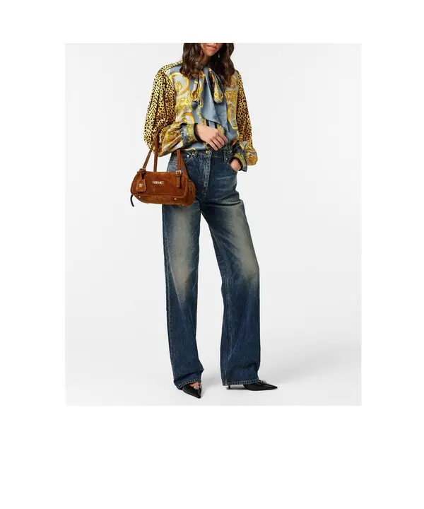Versace Solid Color Shoulder Bag