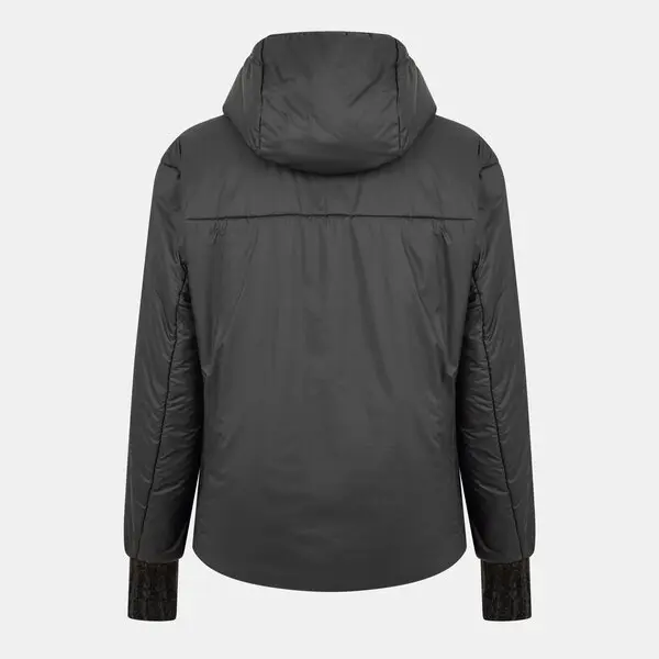 Prada Hooded Padded Jacket With Zip-up Front And Ribbed Cuffs