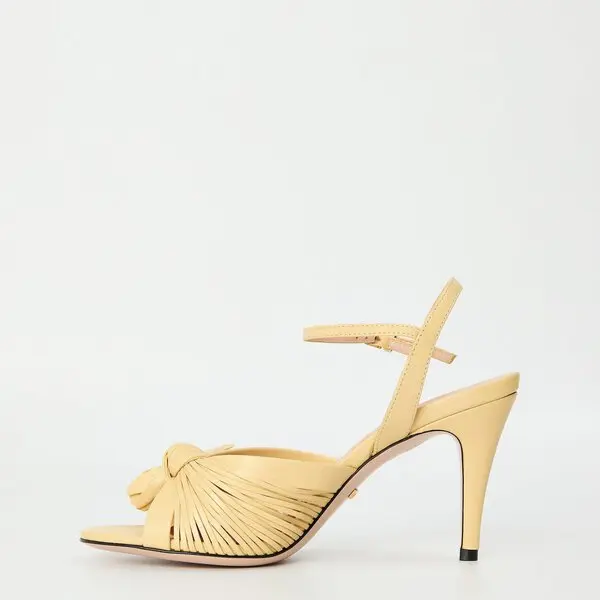 Gucci Solid Color Heeled Sandals