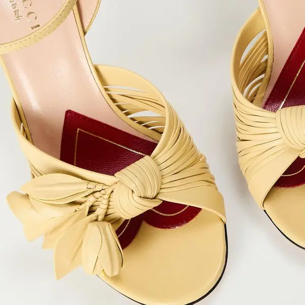 Gucci Solid Color Heeled Sandals