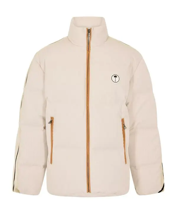 Palm Angels Tree Logo Corduroy Down Short Puffer Jacket