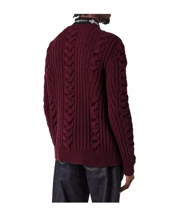 Alexander McQueen Alex Cable Crew Neck Jumper