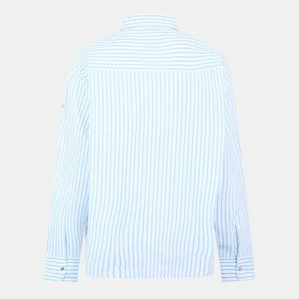 Moncler Striped Long-sleeve Zip-up Shirt